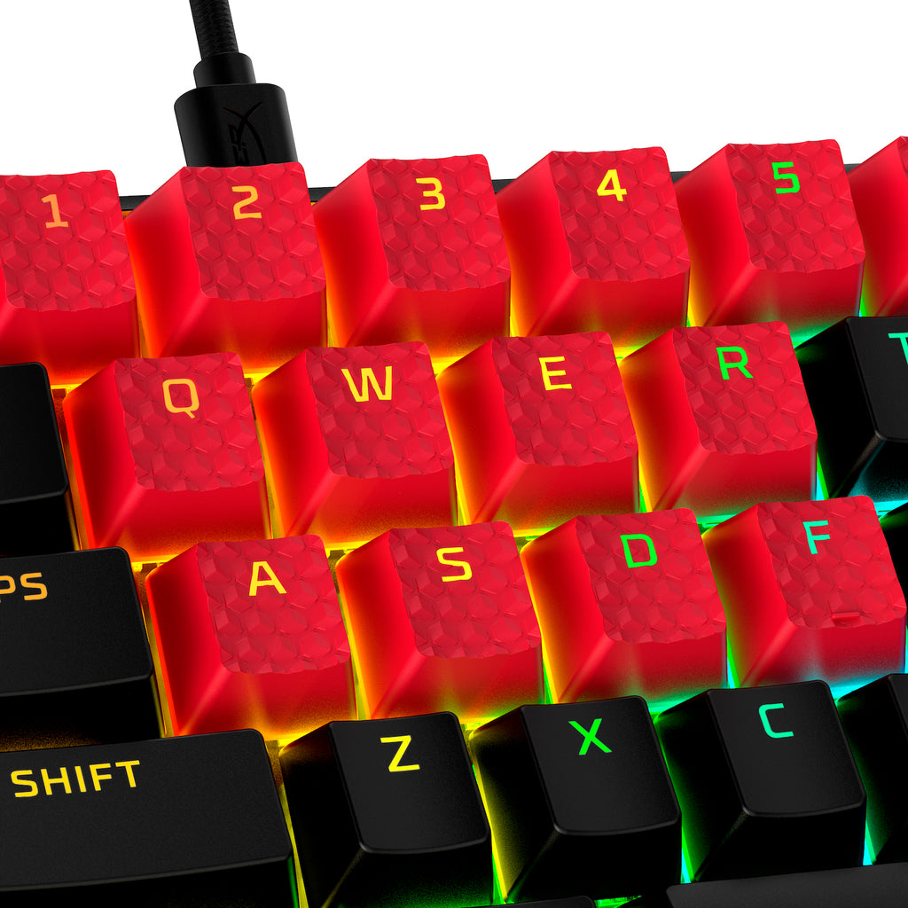 Rubber Keycaps – Full set with Texturized Rubber Grip | HyperX